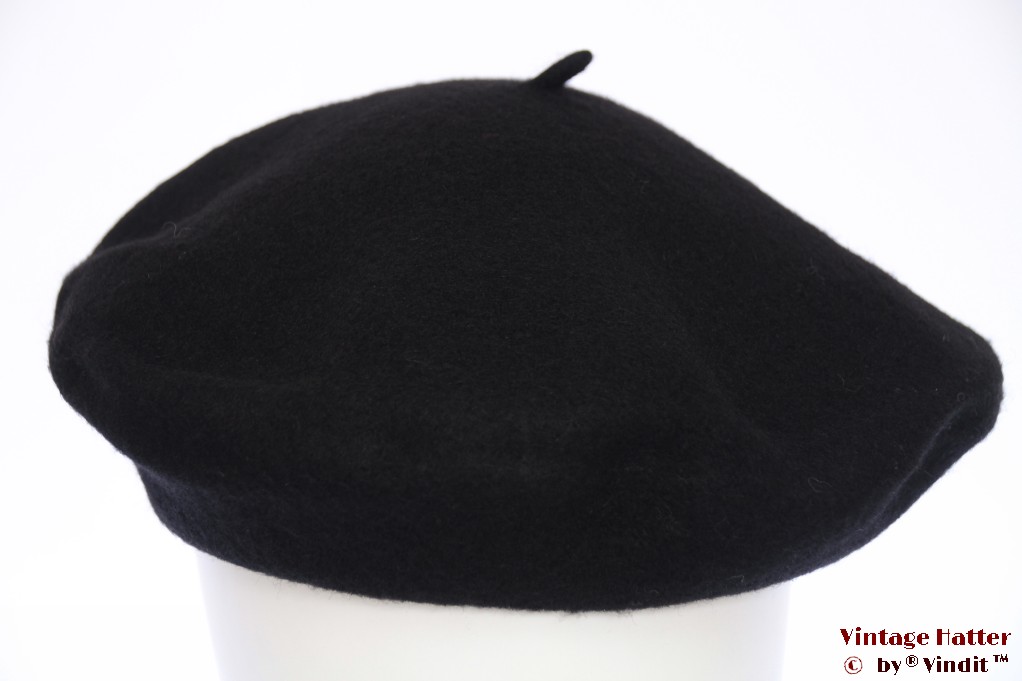 VintageHatter.com | p-9017-57-n01 Alpino Baret zwart vilt 54-59 [nieuw]
